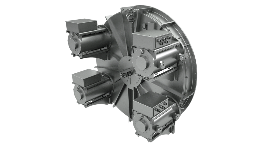 Front end shaft generator - compact and easy to install. - RENK