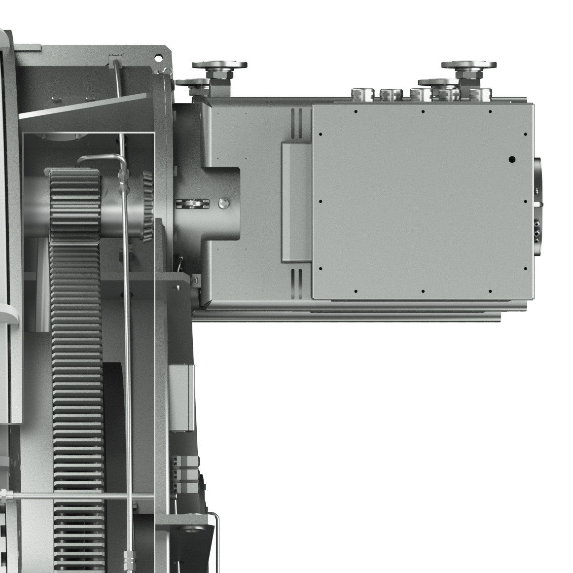 Front end shaft generator - compact and easy to install. - RENK