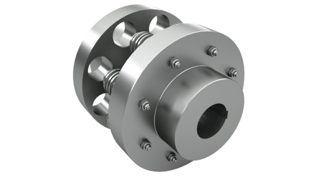 Flexible coupling for shock and vibration damping. - RENK