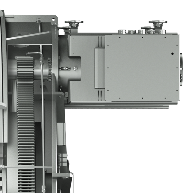 Front end shaft generator - compact and easy to install. - RENK