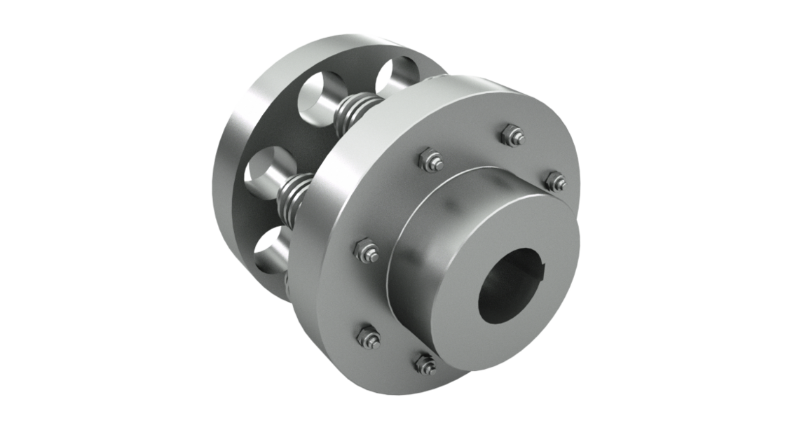 Flexible coupling for shock and vibration damping. - RENK