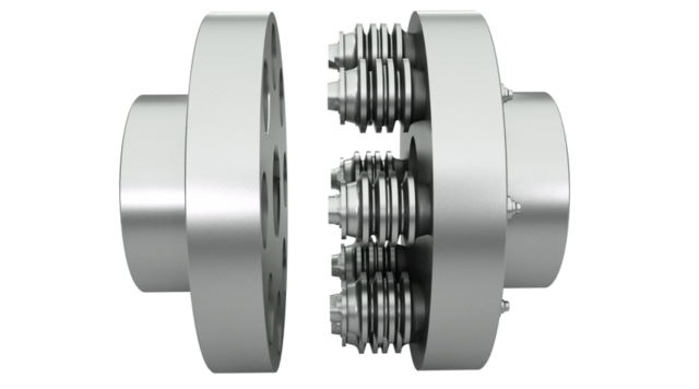 Flexible coupling for shock and vibration damping. - RENK
