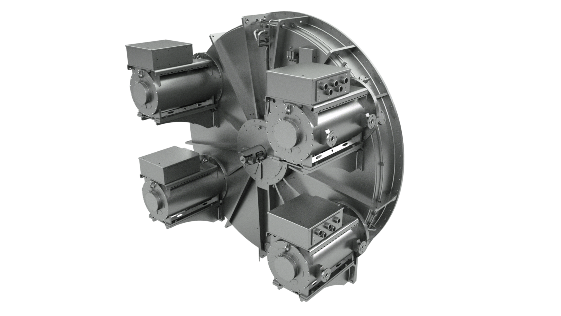 Front end shaft generator - compact and easy to install. - RENK