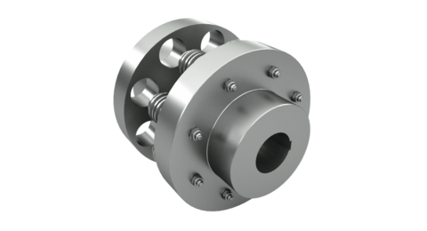 Flexible coupling for shock and vibration damping. - RENK